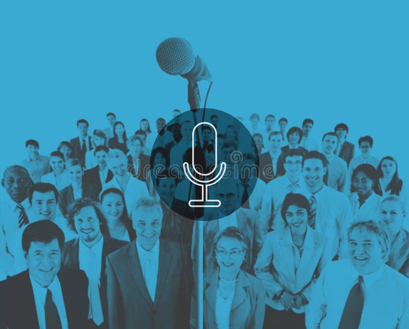 Speech Recording on Radio Stations, the Announcer Works in the Studio ...