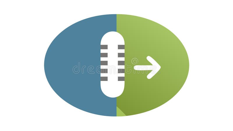 Microphone with Arrow Audio Input Output Icon Vector, Vector Design ...