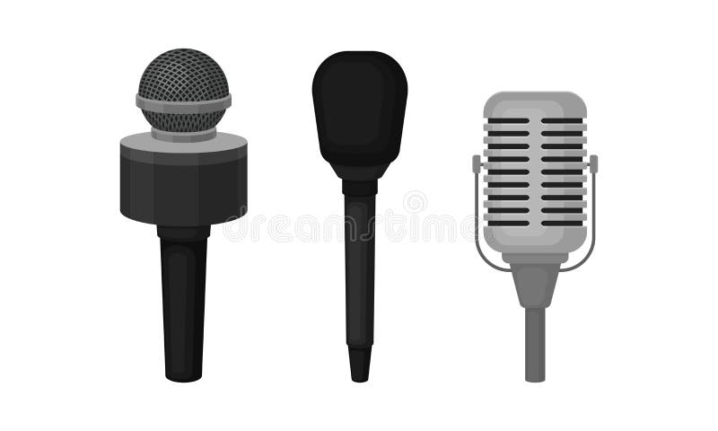 Microphone Vector Condenser Stock Illustrations – 157 Microphone Vector ...