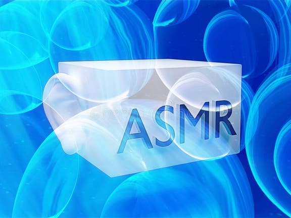 Microphone Asmr with Ear and Soap Bubbles on Blue Backdrop Stock ...
