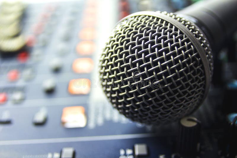 Microphone. stock photo. Image of gallery, motion, broadcast - 98331238