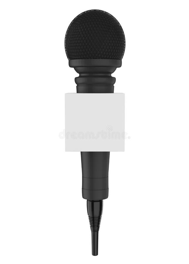 Microphone with Blank Box Isolated Stock Illustration - Illustration of ...