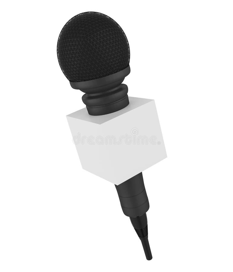 Microphone with Blank Box Isolated Stock Illustration - Illustration of ...