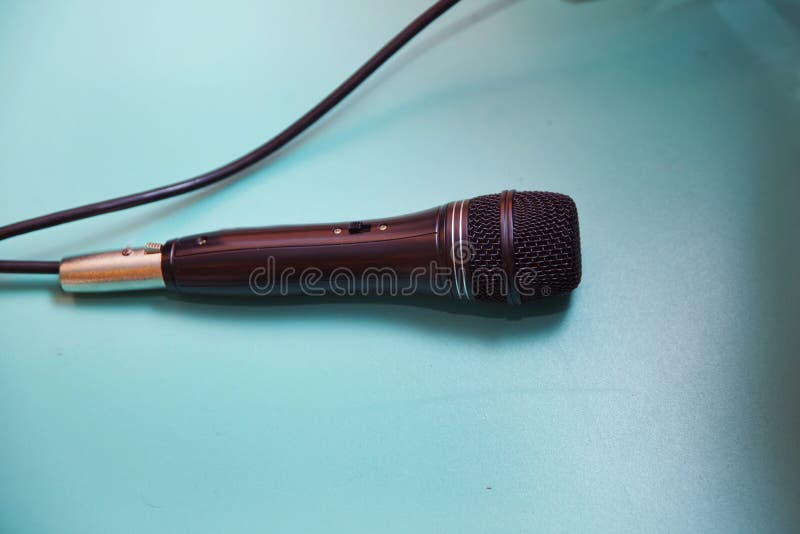 Microphone in the Blue Background . a Microphone Isolated on a Sky ...