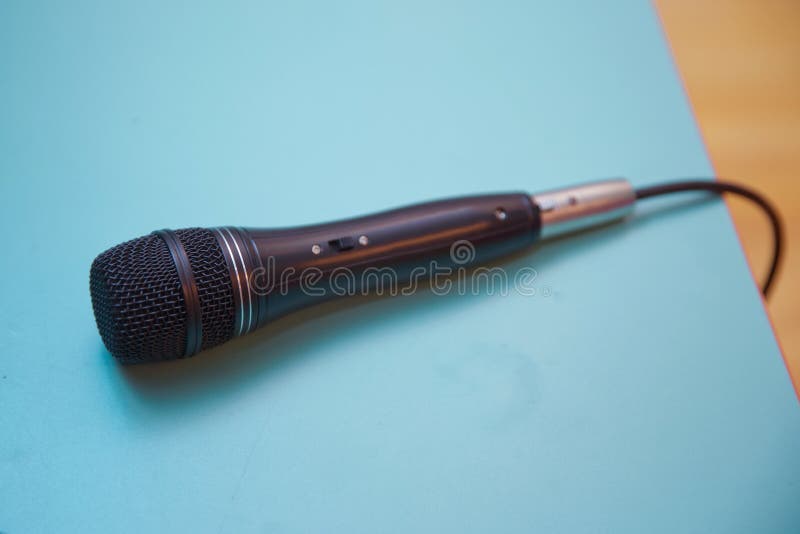 Microphone in the Blue Background . a Microphone Isolated on a Sky ...