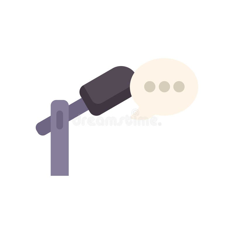 Microphone Broadcasting Speech Bubble Talking Communication Stock ...