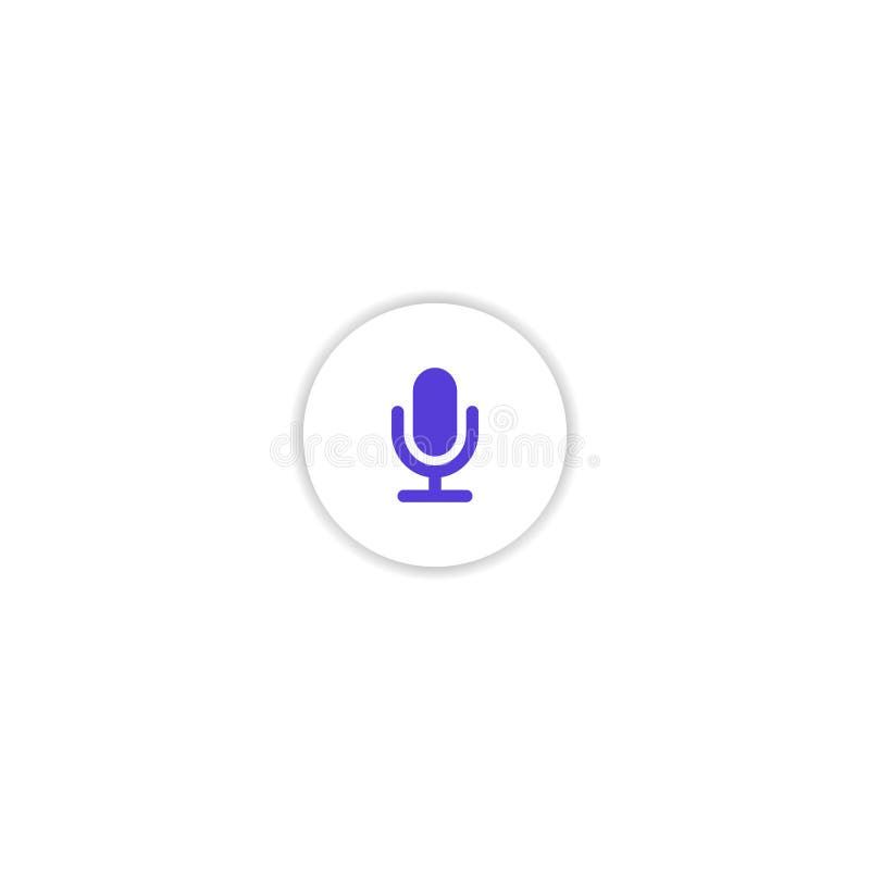 Microphone Button Icon. Voice Record Symbol Image Stock Vector ...