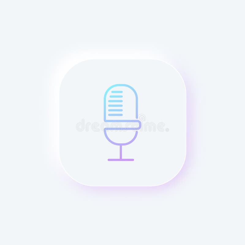 Microphone Button in Neumorphism Style for Ui, Ux Design and Mobile App ...