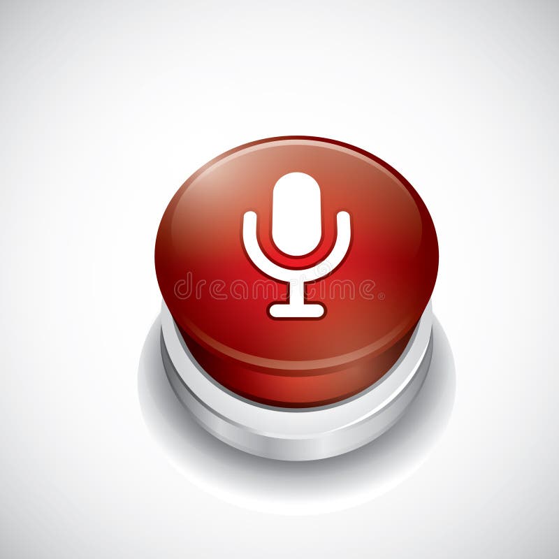 Microphone Button. Vector Illustration Decorative Design Stock Vector ...