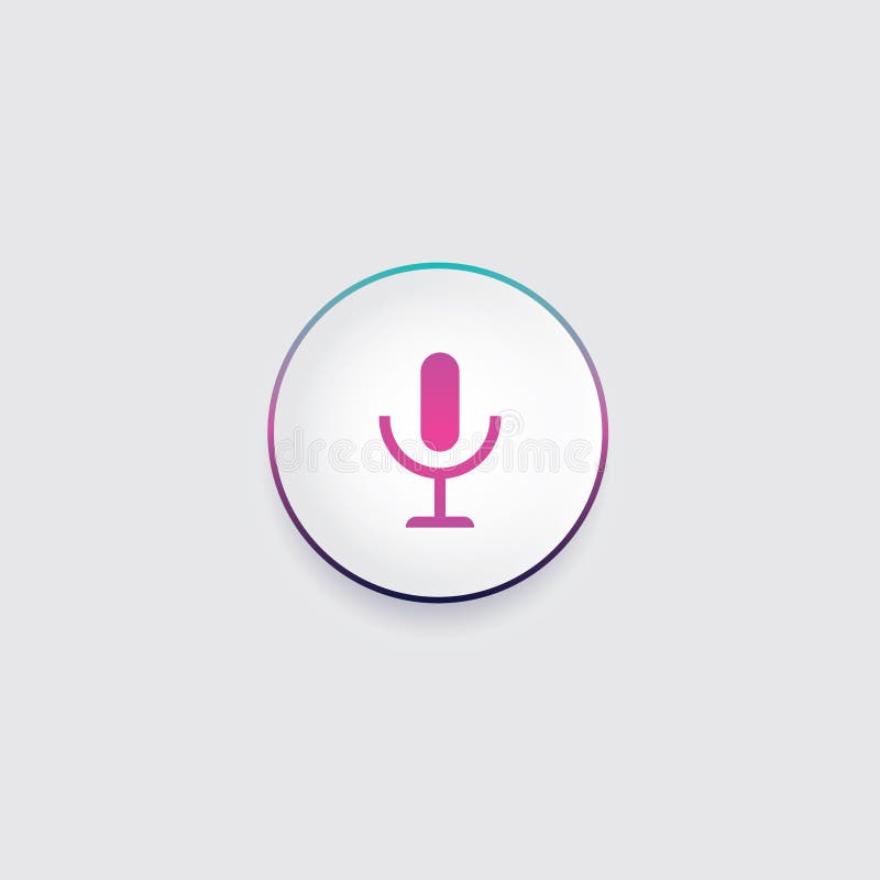 Microphone Button. Vector Illustration Decorative Design Stock Vector ...