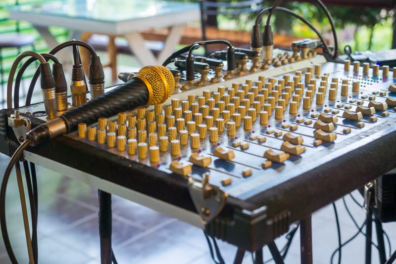 Microphone and buttons stock illustration. Illustration of vocal - 60754215