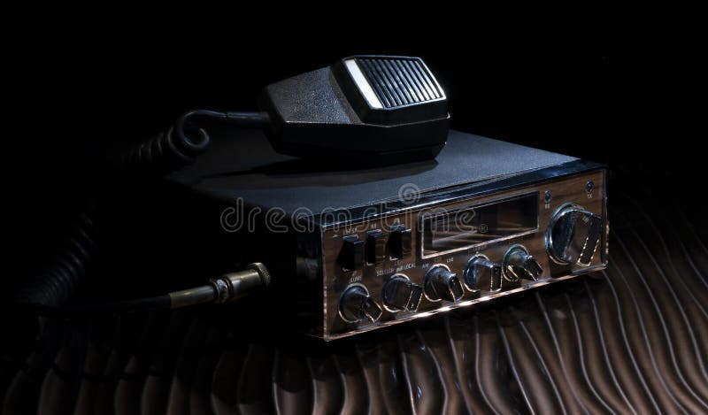 Microphone with CB radio stock photo. Image of switches - 261187386