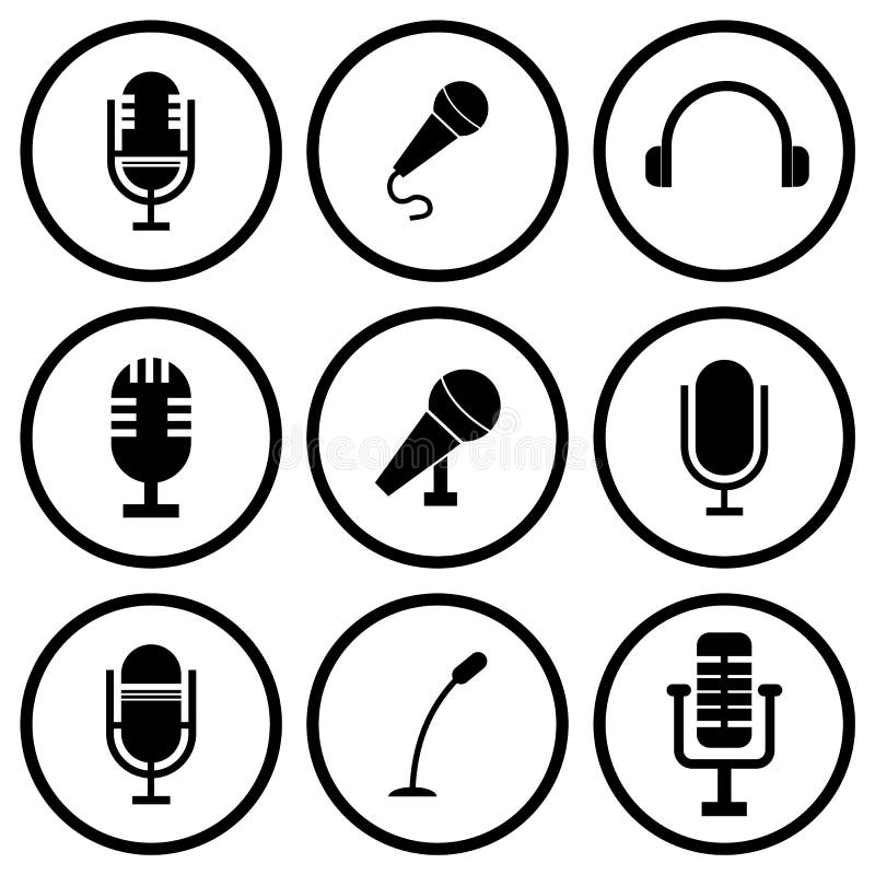 Microphone Icon Vector Design Symbol Stock Vector - Illustration of ...