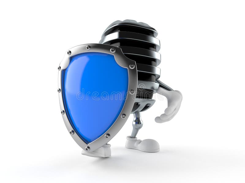 Microphone shield stock vector. Illustration of voice - 52813261