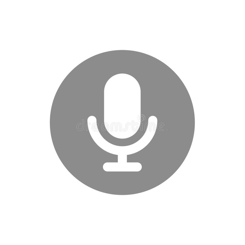 Microphone in Circle Vector Icon Stock Vector - Illustration of glyph ...