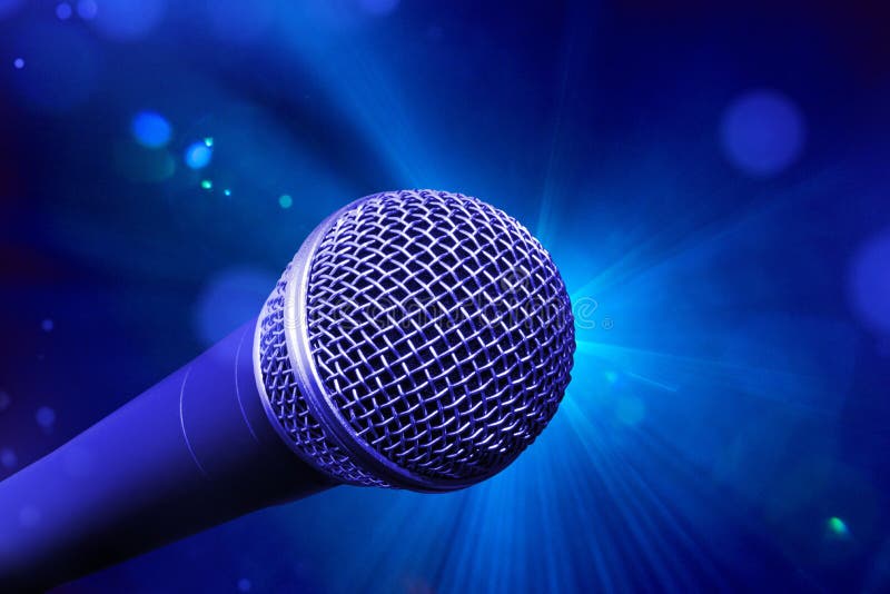 Microphone Close-up on Concert Stage Stock Photo - Image of artist ...