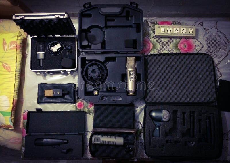 Microphone collection editorial image. Image of microphones - 43211925