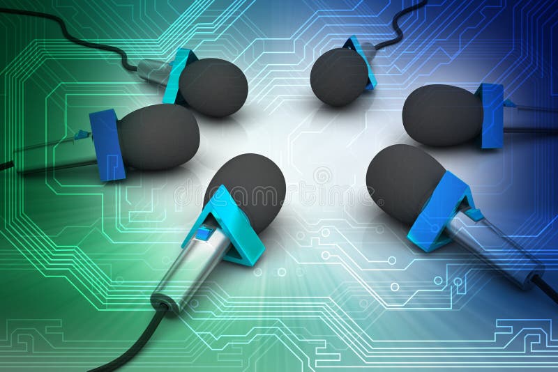 Microphone , Communication Concept Stock Illustration - Illustration of ...