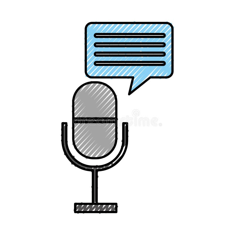 Microphone With Bubble Speech . Stock Vector - Illustration of ...