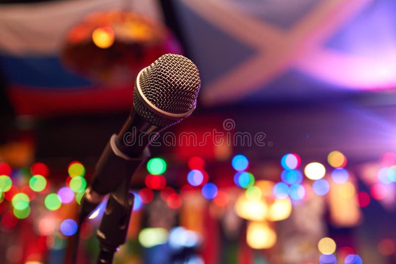 Microphone for Concert Outdoor Event Stock Photo - Image of closeup ...
