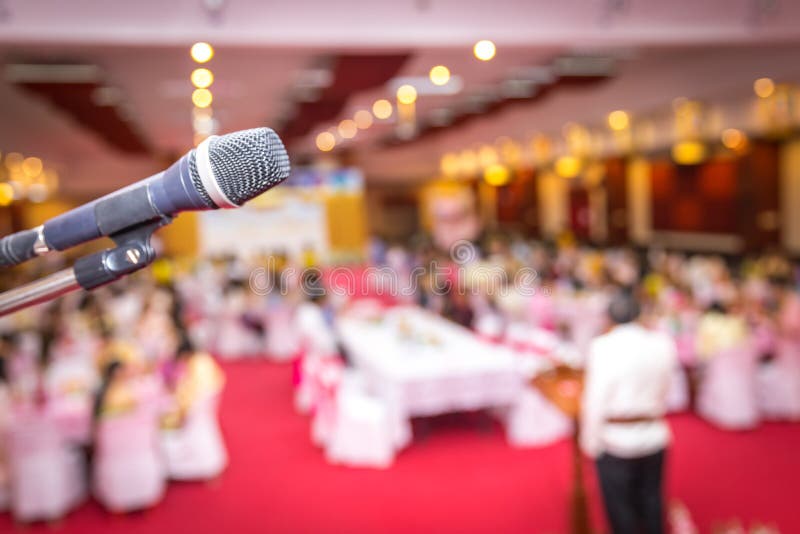 Microphone in concert hall stock image. Image of stage - 114058961