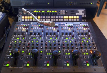 Microphone on the Control Panel Stock Photo - Image of readout ...