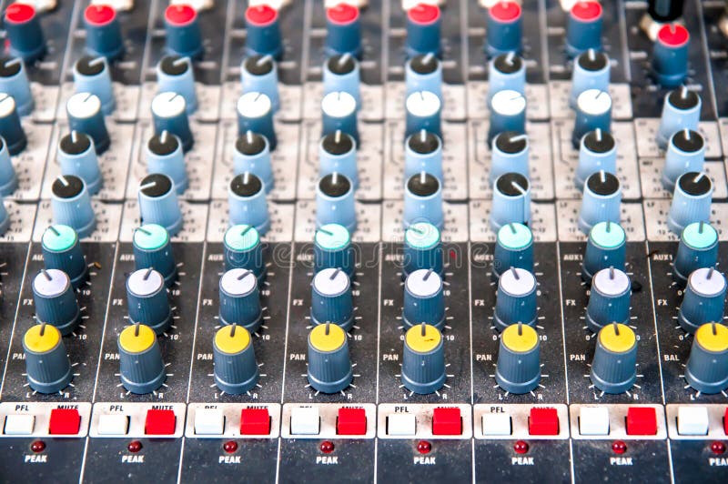 Microphone control panel stock image. Image of mixing - 30791713