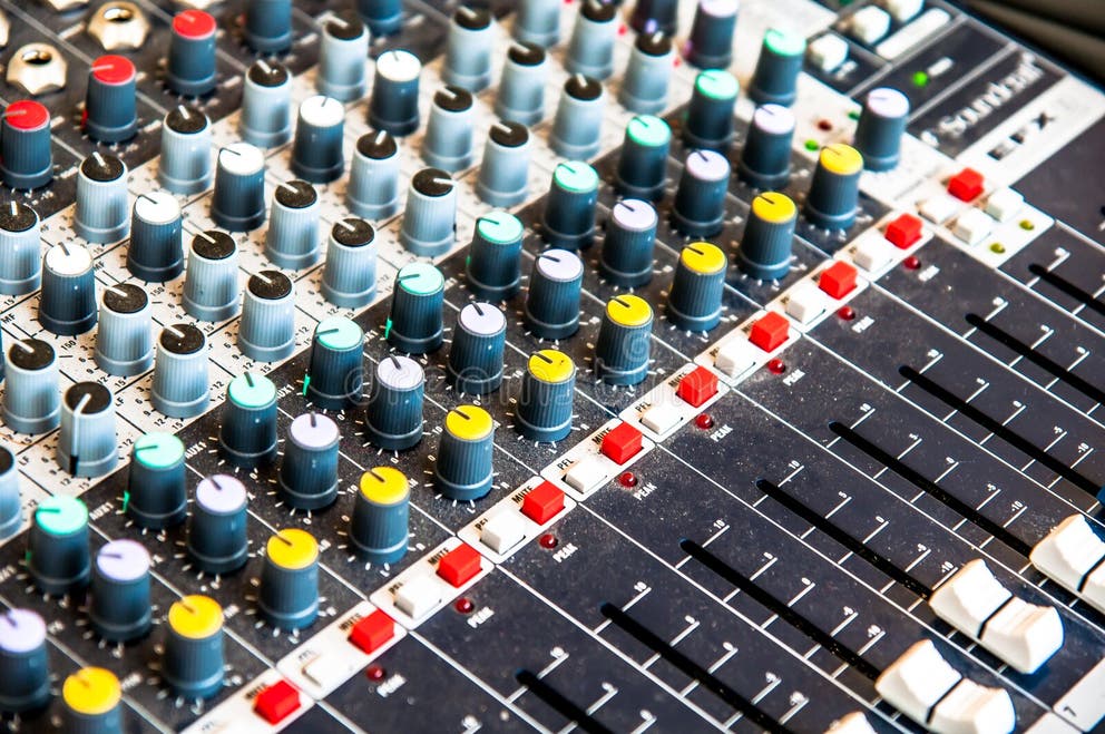 Microphone control panel stock image. Image of news, audio - 30791725