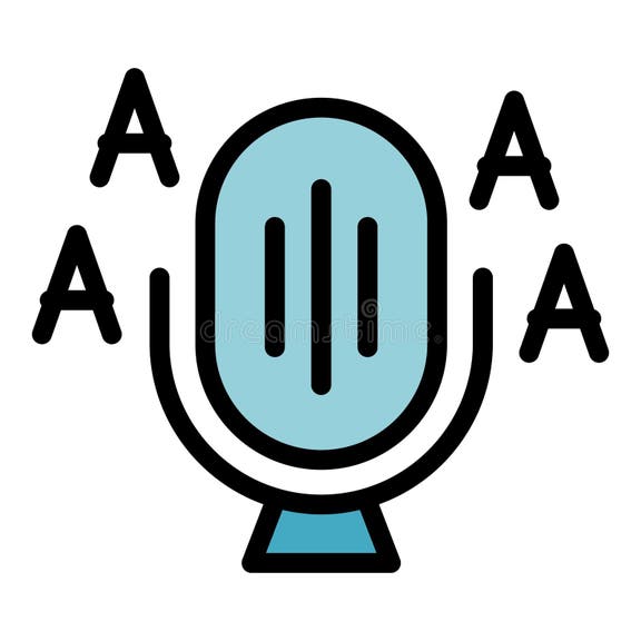 Microphone Converting Audio Waves To Text with Letters a Stock Vector ...