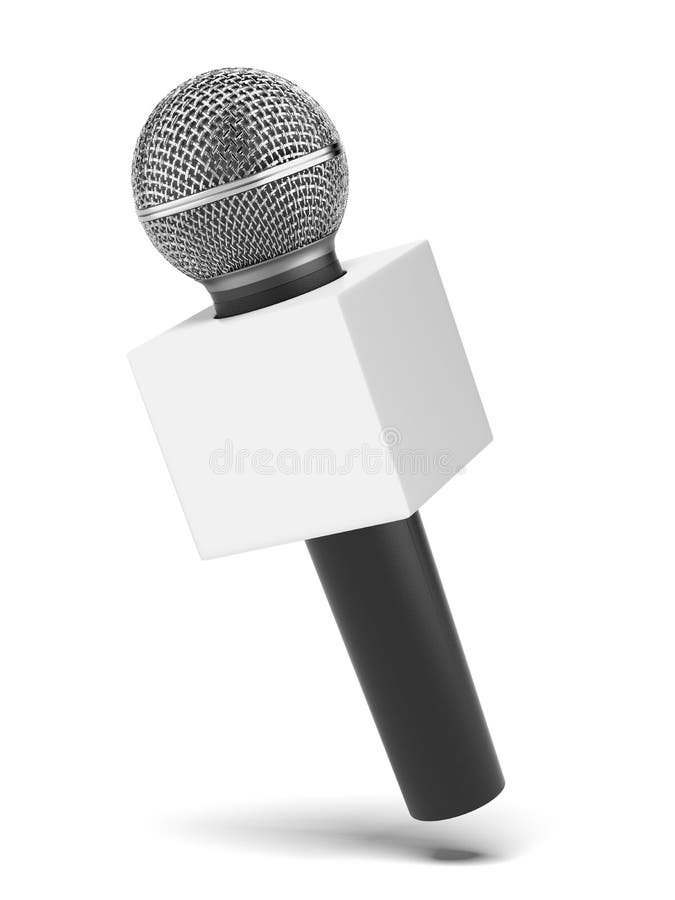 Microphone with Copy Space Box Stock Illustration - Illustration of ...