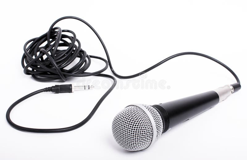 Microphone with Cord for Lead Singer Stock Photo - Image of electronics ...