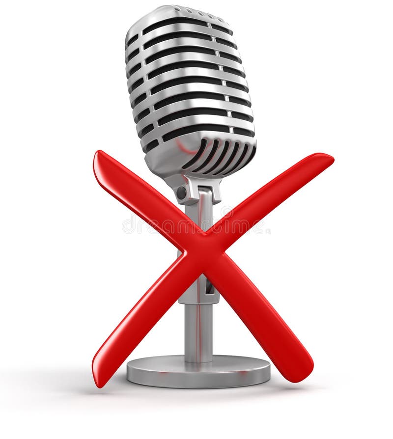 Microphone and Cross (clipping Path Included) Stock Illustration ...