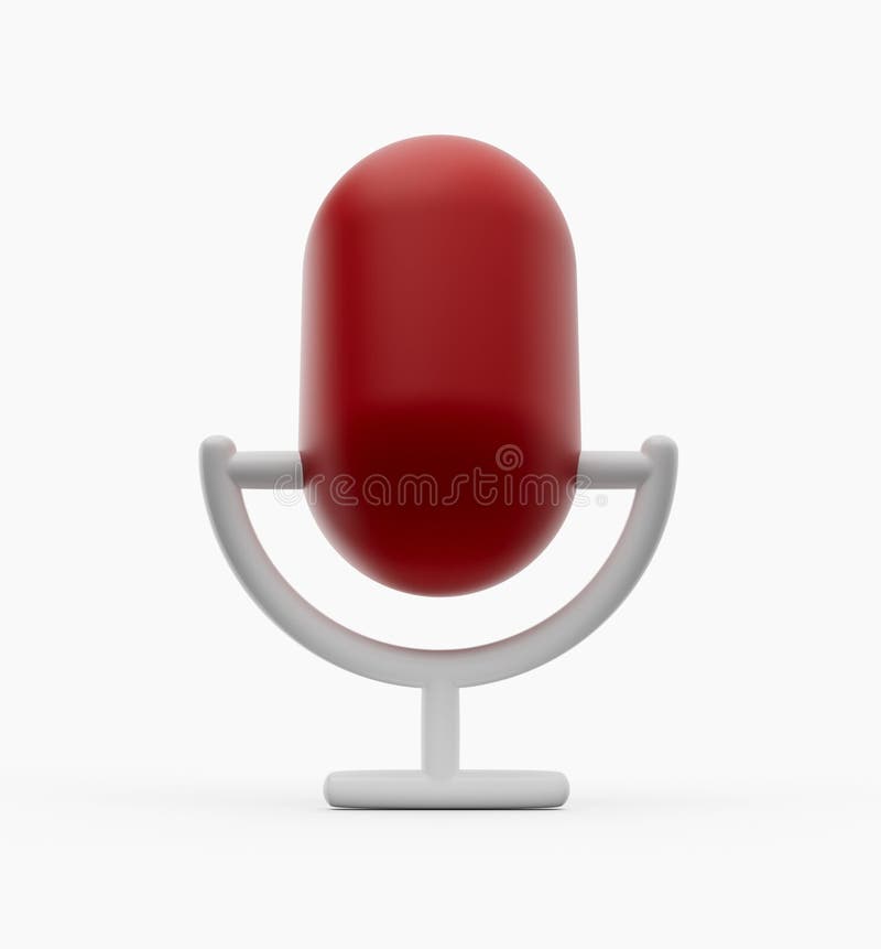 Realistic 3d Microphone Background. Generative AI Stock Illustration ...
