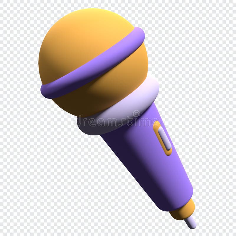 Microphone 3d Render Illustration. Mic for Singing or Podcast Concept ...