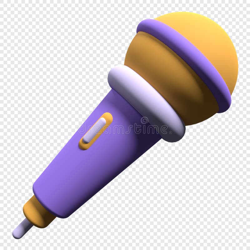 Microphone 3d Render Illustration. Mic for Singing or Podcast Concept ...