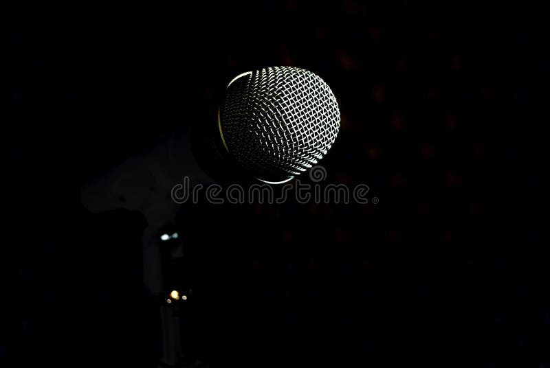 Microphone stock image. Image of studio, microphone, shadow - 51812763