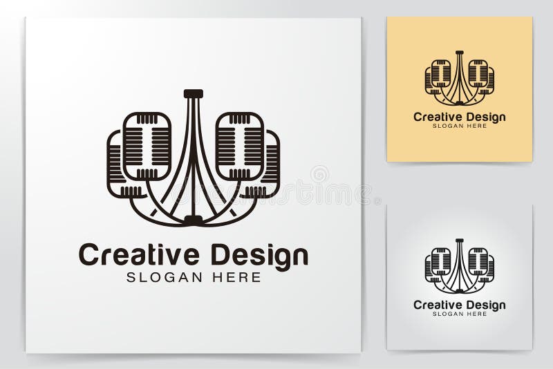 Microphone. Decorating Lamp Logo Ideas. Inspiration Logo Design ...