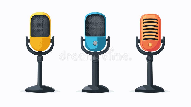Microphone Design Icon Illustration Template. Stock Vector ...