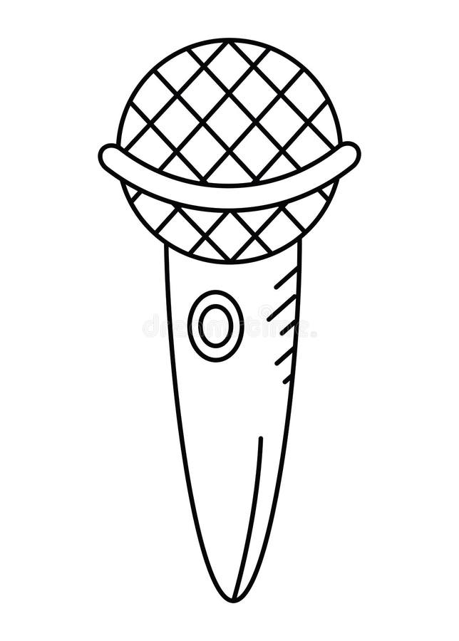 Microphone doodle device stock illustration. Illustration of musical ...