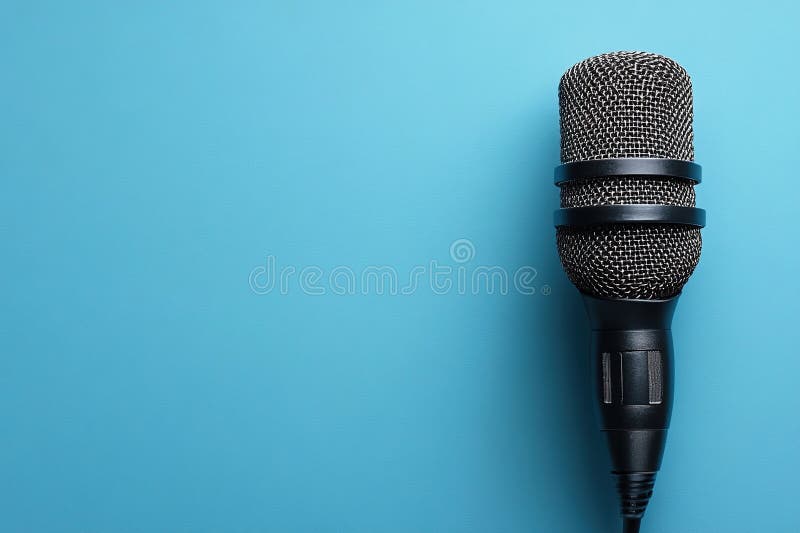 Microphone with Elegant Design and Silver Mesh Head and Black Body ...