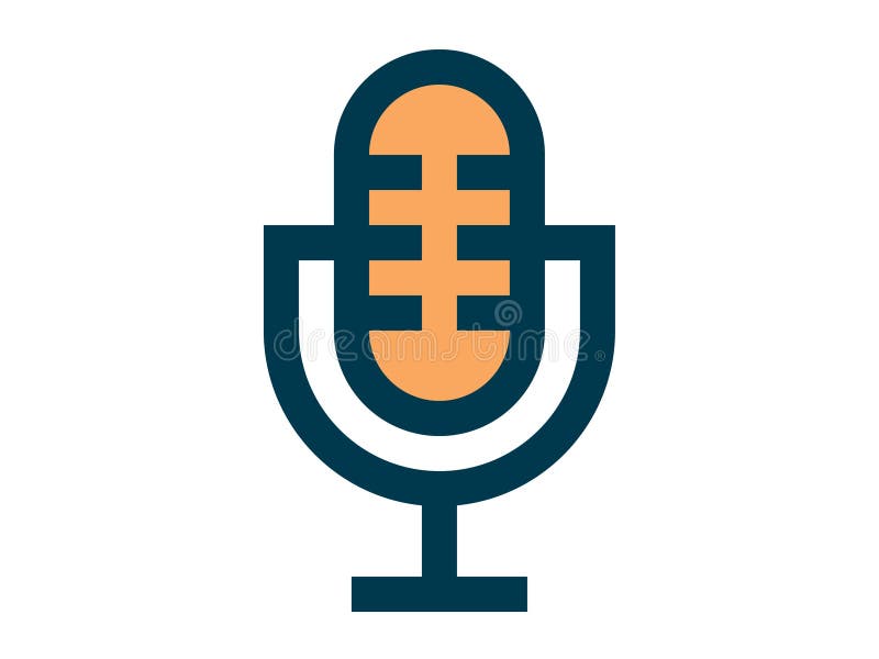 Microphone Vector Icon Sign Symbol Stock Vector - Illustration of black ...