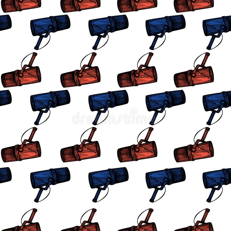 Microphone Engraved Seamless Pattern. Music Equipment for Studio in ...
