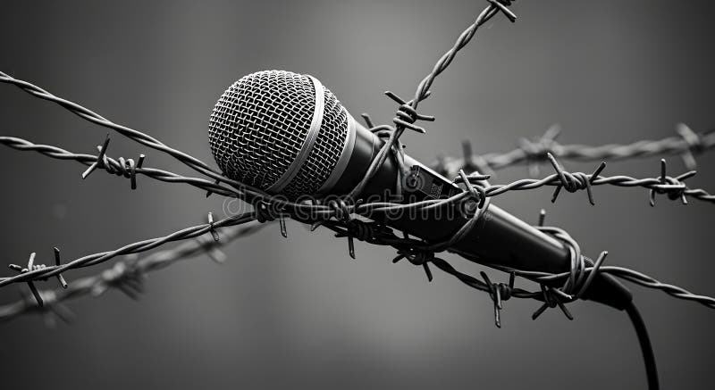 Microphone Censorship stock illustration. Illustration of insect ...