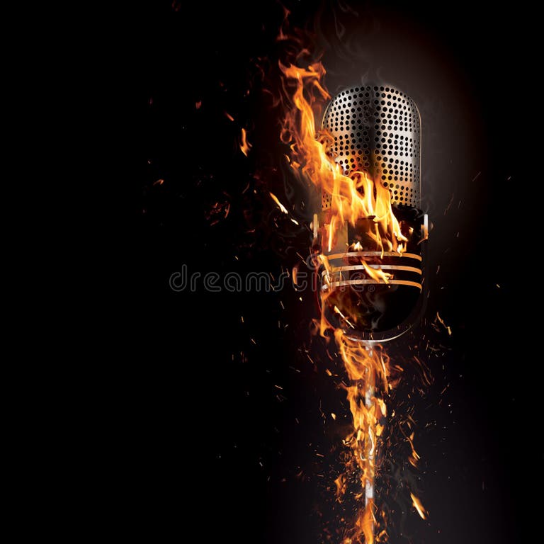 Microphone Fire Background Stock Illustrations – 748 Microphone Fire ...