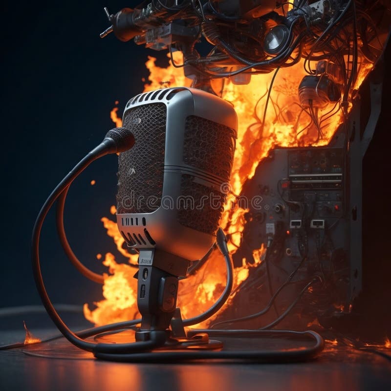 Blazing Microphone Stock Illustrations – 16 Blazing Microphone Stock ...