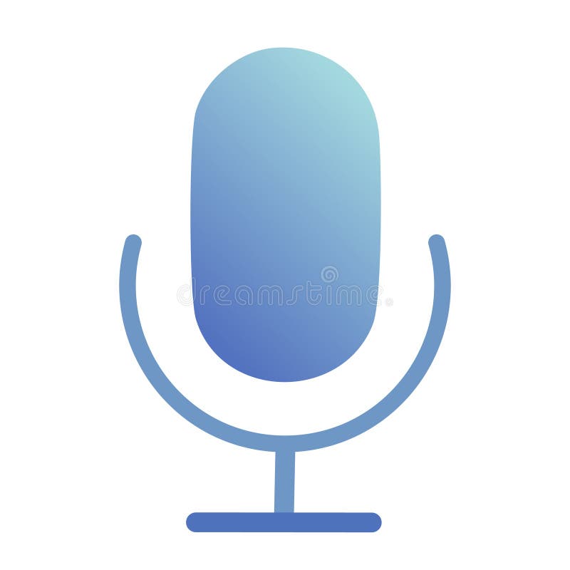 Microphone Flat Icon. Mic Blue Gradient Style Design, Designed for Web ...