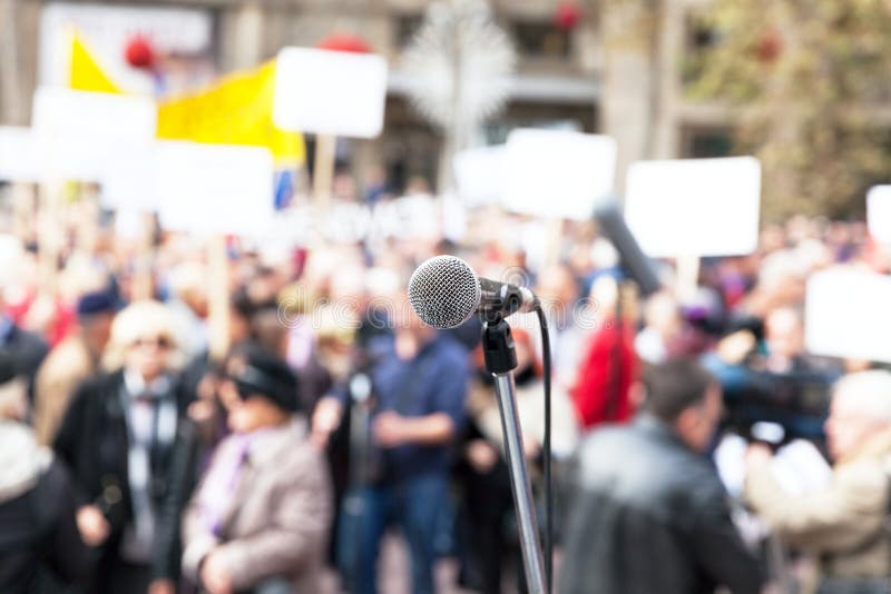 Protest. Public Demonstration. Stock Image - Image of public, political ...