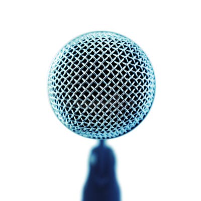 Microphone. Front View stock photo. Image of lecture, instrument - 1214208