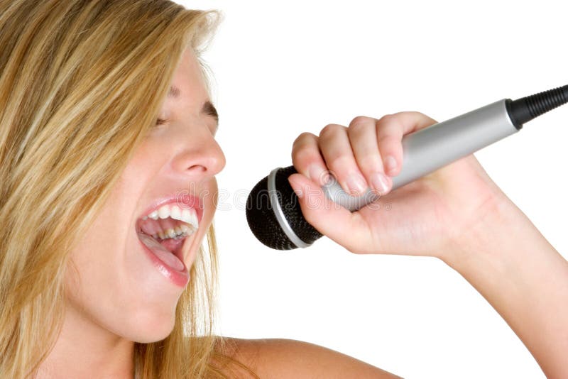 Microphone Girl stock photo. Image of model, face, fashioned - 13678402