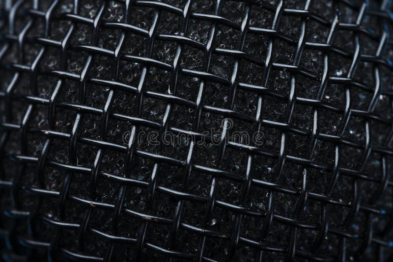 The Metallic Texture of the Microphone Grille is a Full-screen Close-up ...